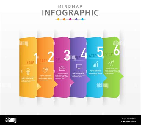 Infographic Template For Business 6 Steps Modern Mindmap Diagram With