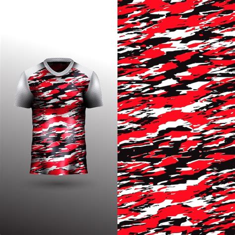 Diseño de camiseta deportiva fresca sobre fondo abstracto Vector Premium