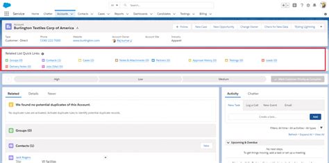 How To Place Related List Quick Links In Salesforce Lightning