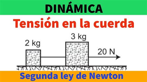 dinámica Calcular la tensión de la cuerda no hay rozamiento YouTube