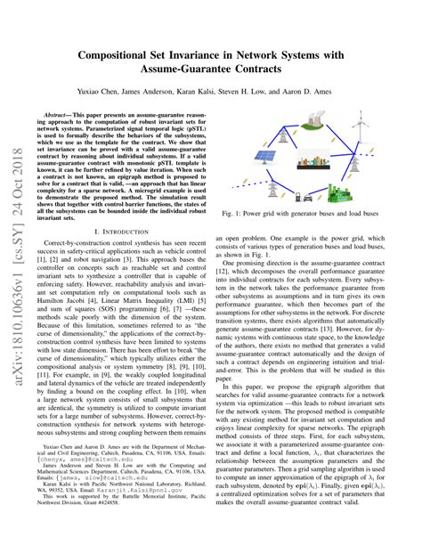 pdf compositional set invariance in network systems with assume guarantee contracts