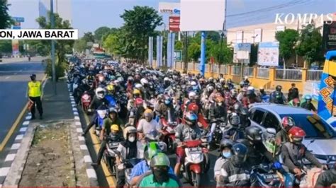Puncak Arus Balik Di Jalur Pantura Menuju Jakarta Dipadati Pemudik