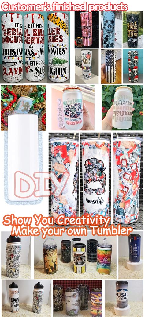 Can Jar Clear Snow Globe Pre Drilled Double Wall Tumblers 16oz 20oz