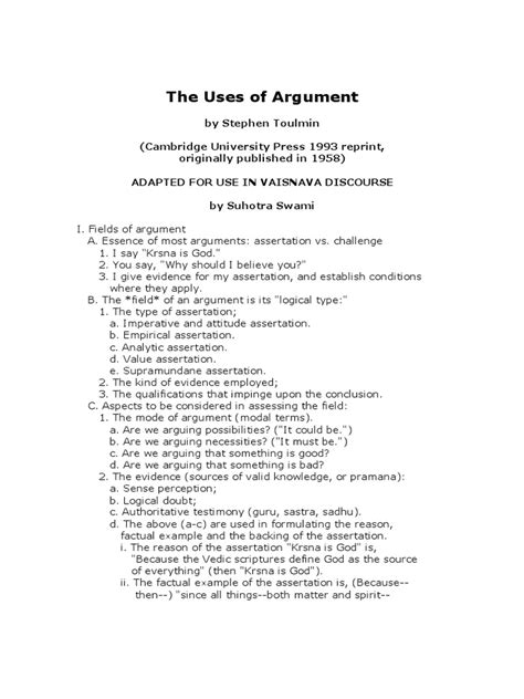uses of argument pdf pdf argument reason