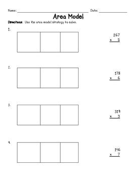 Area Model Multiplication Digit By Digit