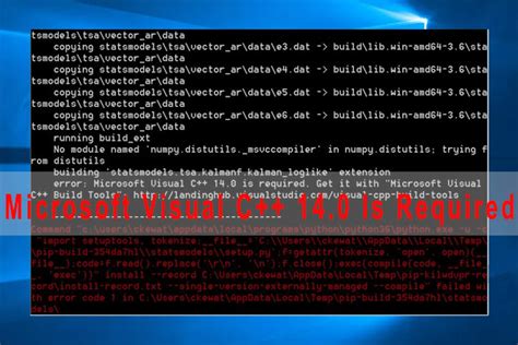 fixed microsoft visual c 14 0 is required error