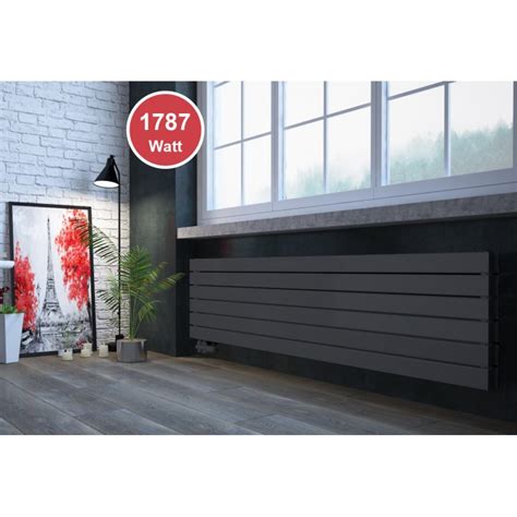 450 x 1800 mm doppellagig Anthrazit Flach Heizkörper Paneelheizkörper