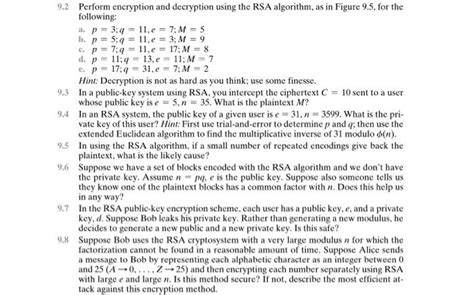 9 2 perform encryption and decryption using the rsa