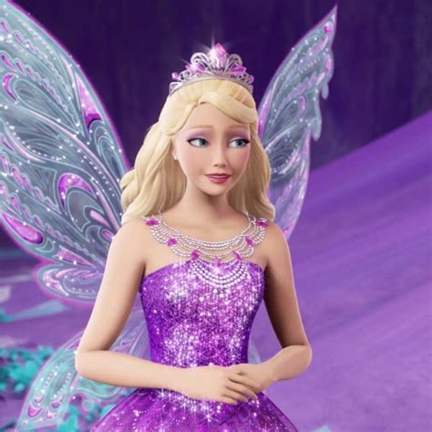 A Barbie Doll Wearing A Purple Dress And Tiara