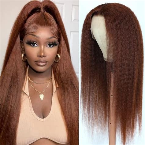 Amazon Unice A Reddish Brown Kinky Straight X X Lace Front