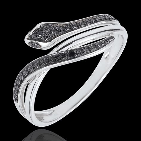 Bague Balade Imaginaire Serpent Envoutant Or Blanc 18 Carats Et