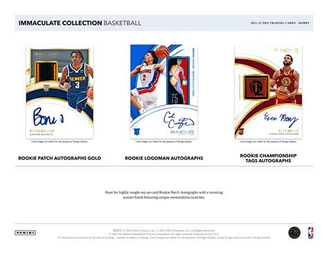 Panini Immaculate Collection Nba Basketball Cards