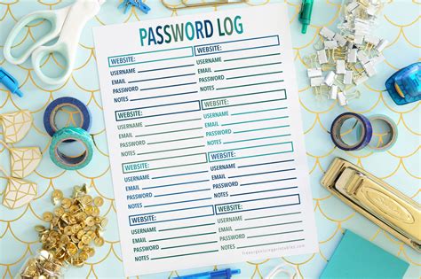 Free Printable Password Log Free Organizing Printables