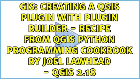 creating a qgis plugin with plugin builder recipe from qgis python programming cookbook by