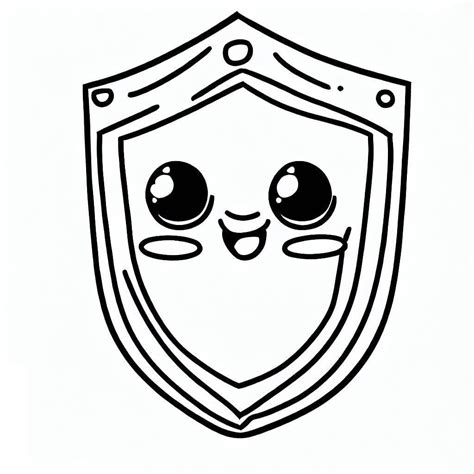 Dibujos De Adorable Escudo Para Colorear Para Colorear Pintar E
