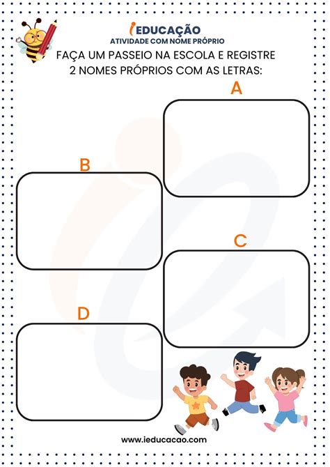 Atividades Nome Pr Prio Para Alfabetiza O