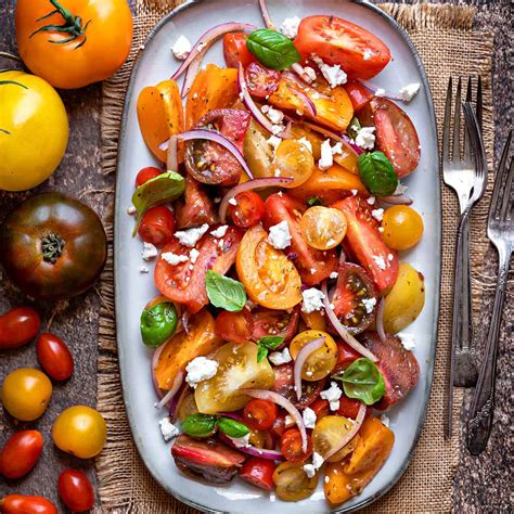 Tomato Salad Recipe So Fresh Easy And The Best Cubes N Juliennes