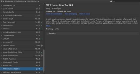xr interaction toolkit setup