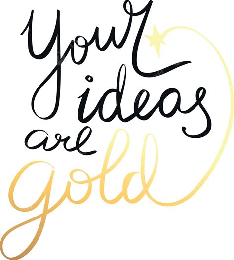 Golden Quote Handwriting For Print And Journal Typography Draw Picture