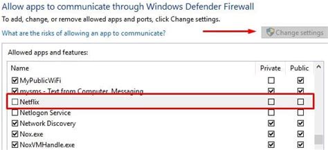 Windows 10 Firewall Settings Allow An App Through Windows Firewall