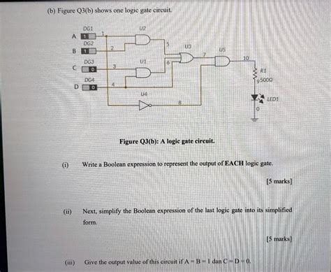 solved b figure q3 b shows one logic gate circuit dgi d62 dg3 ira 95403 0dg4 l0 iedi figure