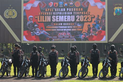Kapolda Jatim Pimpin Gelar Pasukan Dalam Rangka Operasi Lilin Semeru