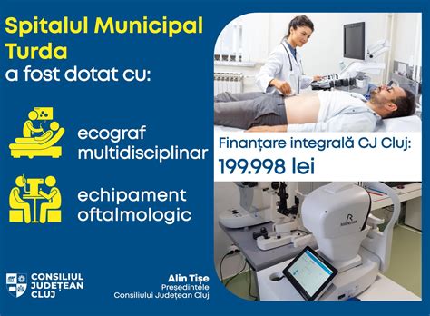 Consiliul Județean Cluj a dotat Spitalul Municipal din Turda cu două