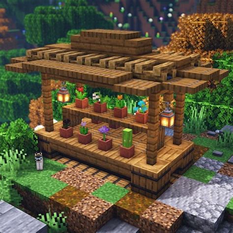 Minecraft Market Stall Schematic