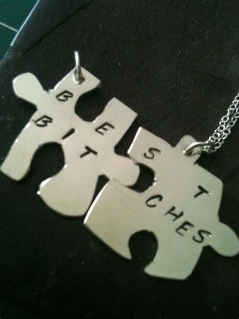 Silver Jigsaw Puzzle Piece Necklace Pendant Best Friend By Shama 28