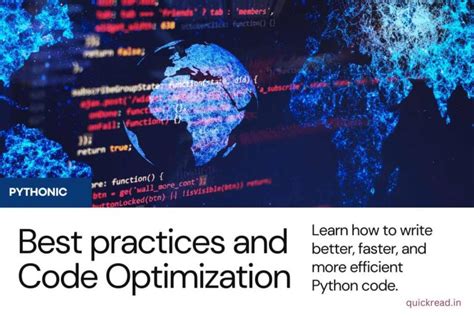 best practices and code optimization in python
