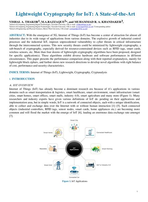 lightweight cryptography for iot a state of the art deepai