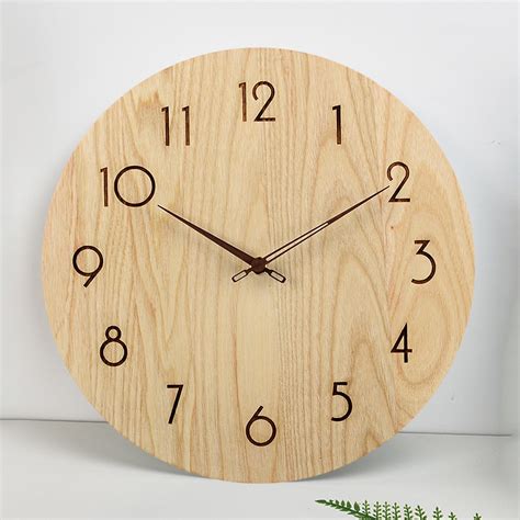 Horloge Aiguilles en bois Seiko avec soleil 12888 mouvement d horloge à