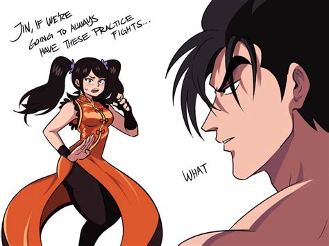 Ling Xiaoyu And Kazama Jin Tekken Drawn By Tina Fate Danbooru