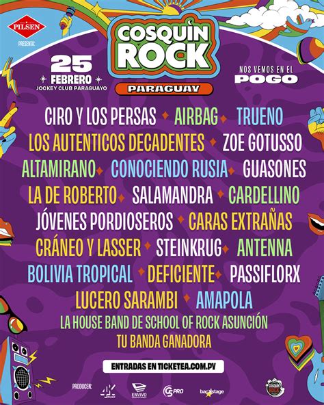 Cosquín Rock anuncia grilla completa Airbag y Trueno encabezan nueva