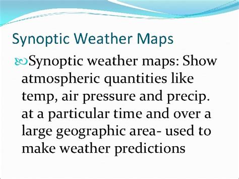 What Is A Synoptic Weather Map Station Models