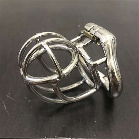 Stainless Steel Male Chastity Device Upturned Cage Men S Metal Locking