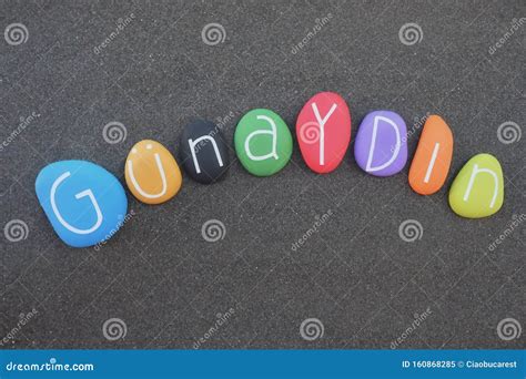 G Nayd N Buenos D As En Lengua Turca Compuesta De Letras De Piedra