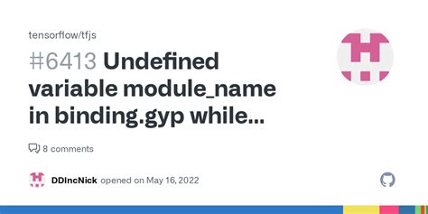 Undefined Variable Module Name In Binding Gyp While Trying To Load