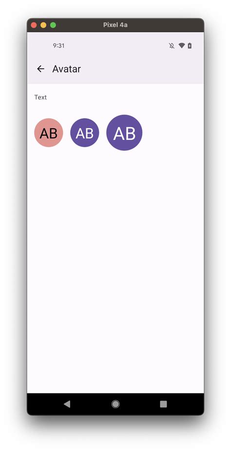Avatar Text React Native Paper