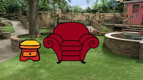 Barney S Park With A Thinking Chair And Side Table Drawer Blues