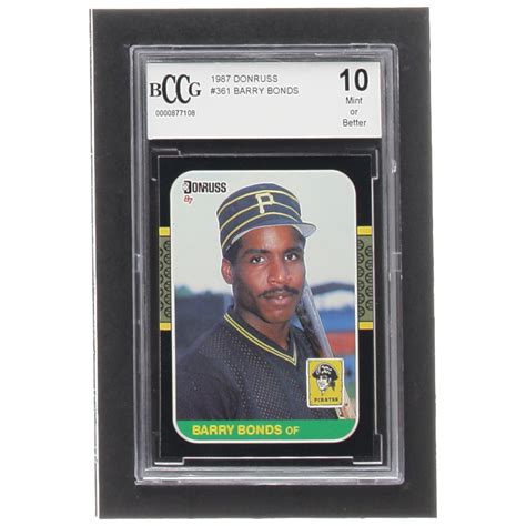 Barry Bonds 1987 Donruss 361 RC BCCG 10 Pristine Auction