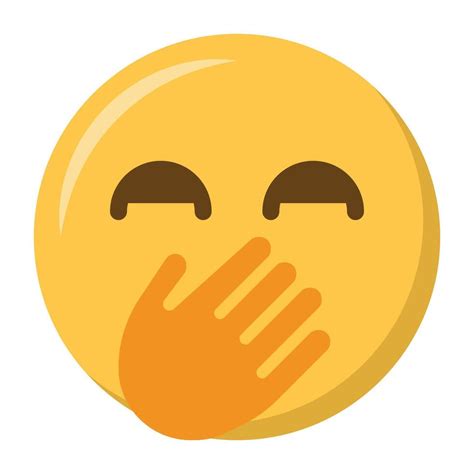 Hand Over Mouth Emoji Icon Vector Art At Vecteezy