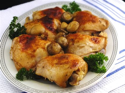 Kurczak Pieczony Z Pieczarkami Przepis PrzyslijPrzepis Pl