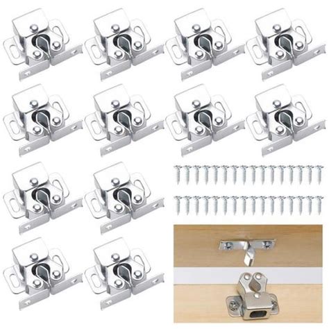 Lot de 12 Loquets à Double Rouleau Fermeture Porte Placard Loqueteaux