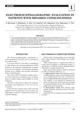 Fillable Online Neurologie Medica 1 Electroencephalographic Evaluation