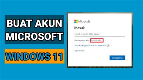 Cara Membuat Akun Microsoft Untuk Laptop Windows 11 YouTube