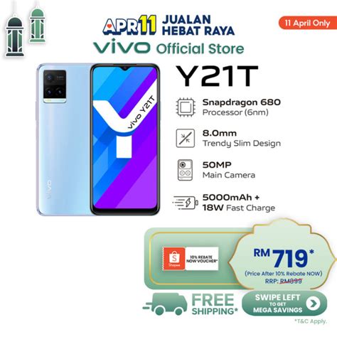 Vivo Y21T Smartphone 6GB 2GB RAM 128GB ROM L 8 0 Trendy Slim Design