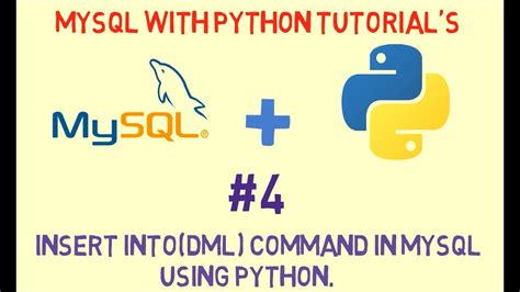 4 Insert Into DML Command In MySQL Using Python YouTube
