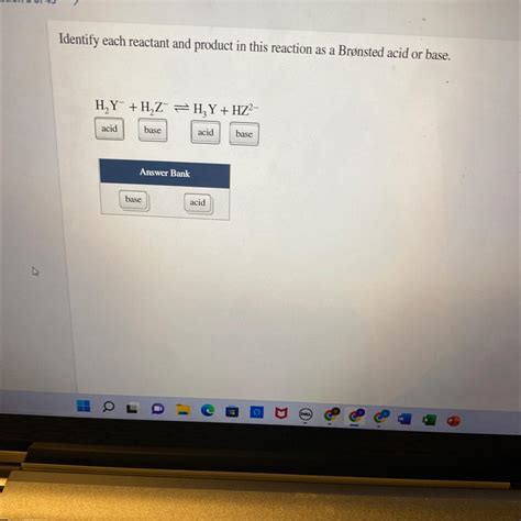 Identify each reactant and product in this reaction as a Brønsted acid