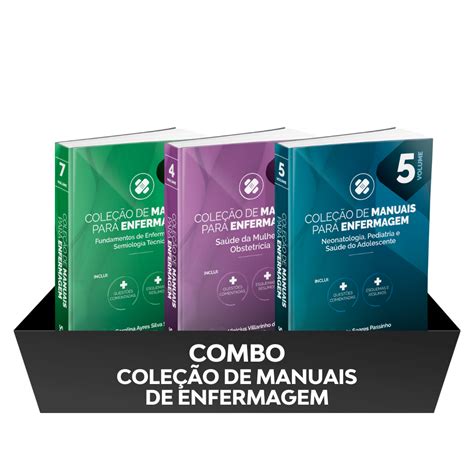 Combo Coleção de manuais para enfermagem 3 livros Sanar Saúde